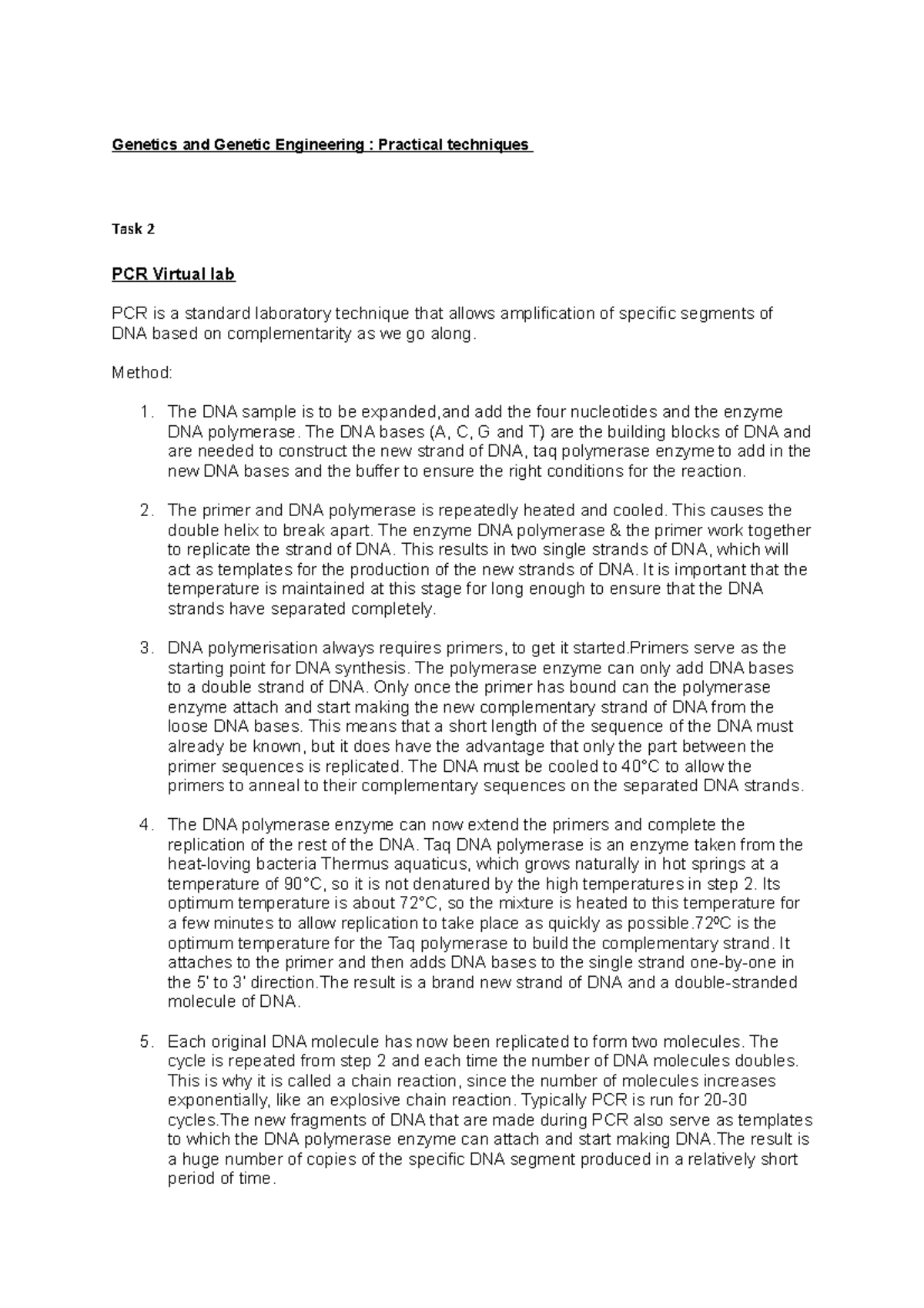 Practical techniques : Genetics and Genetic Engineering - Genetics and ...