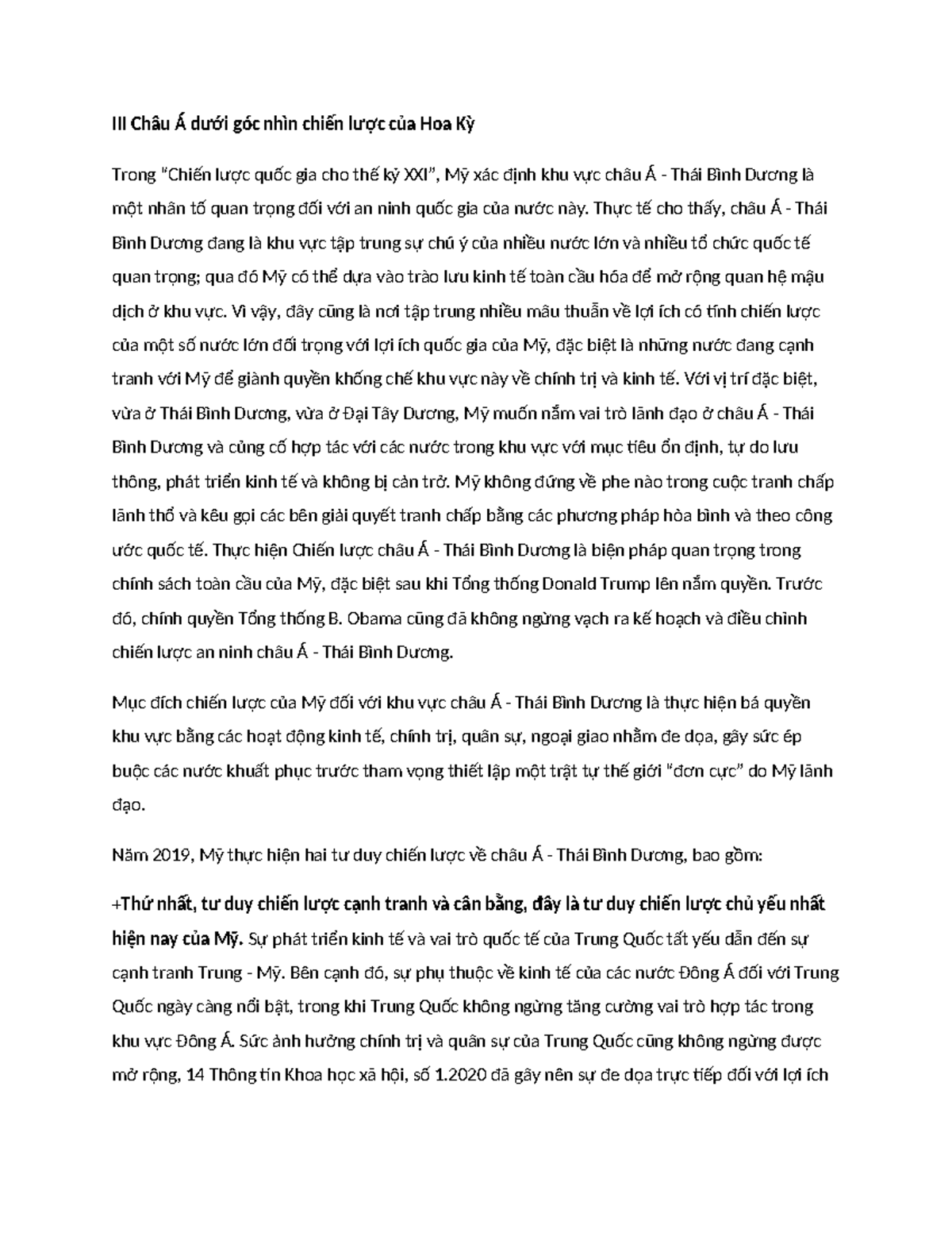 CHÂU Á THÁI BÌNH DƯƠNG - bbbbbbbbbbbbbbbbbbbbbbb - III Châu Á dưới góc ...