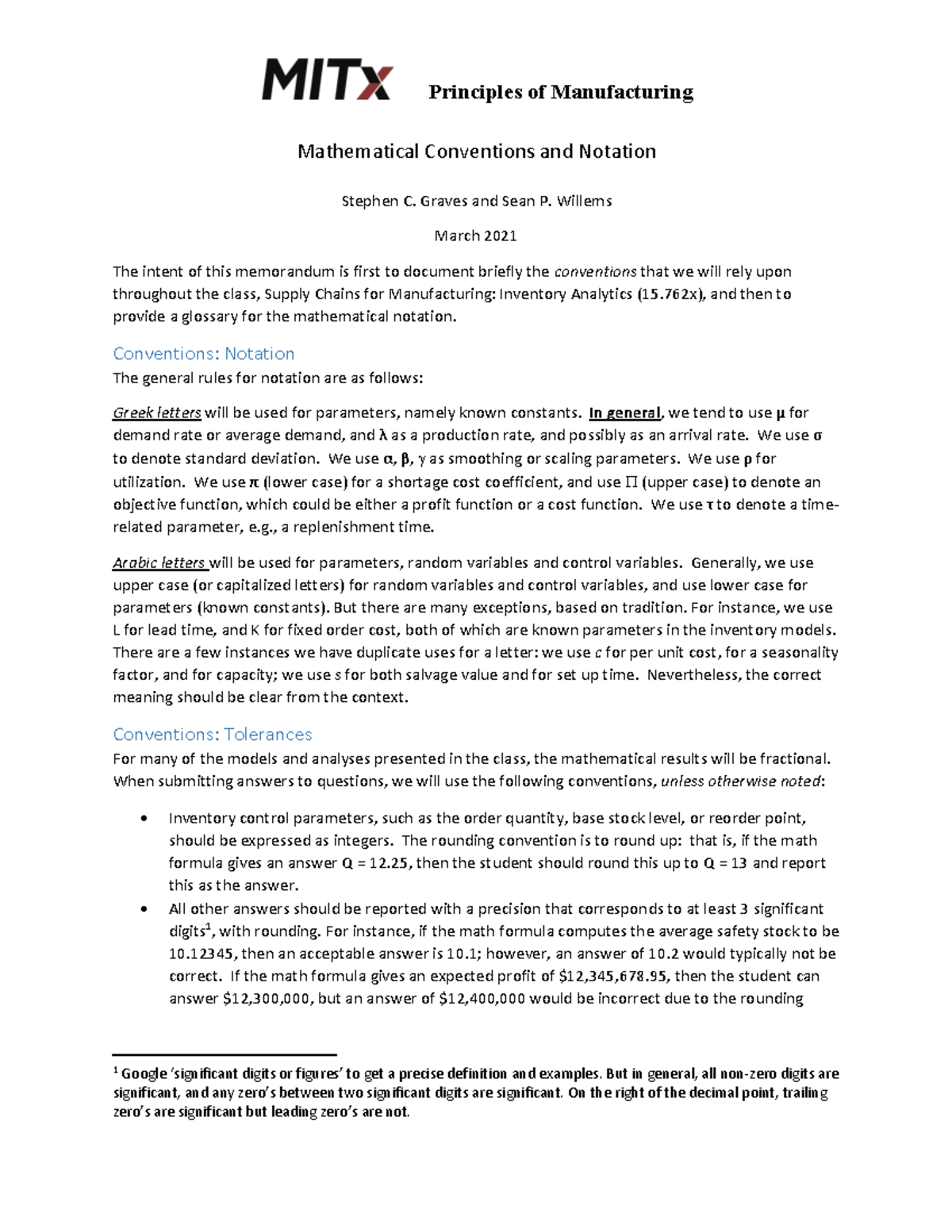 Mathematical Conventions and Notation R2021 - Principles of ...