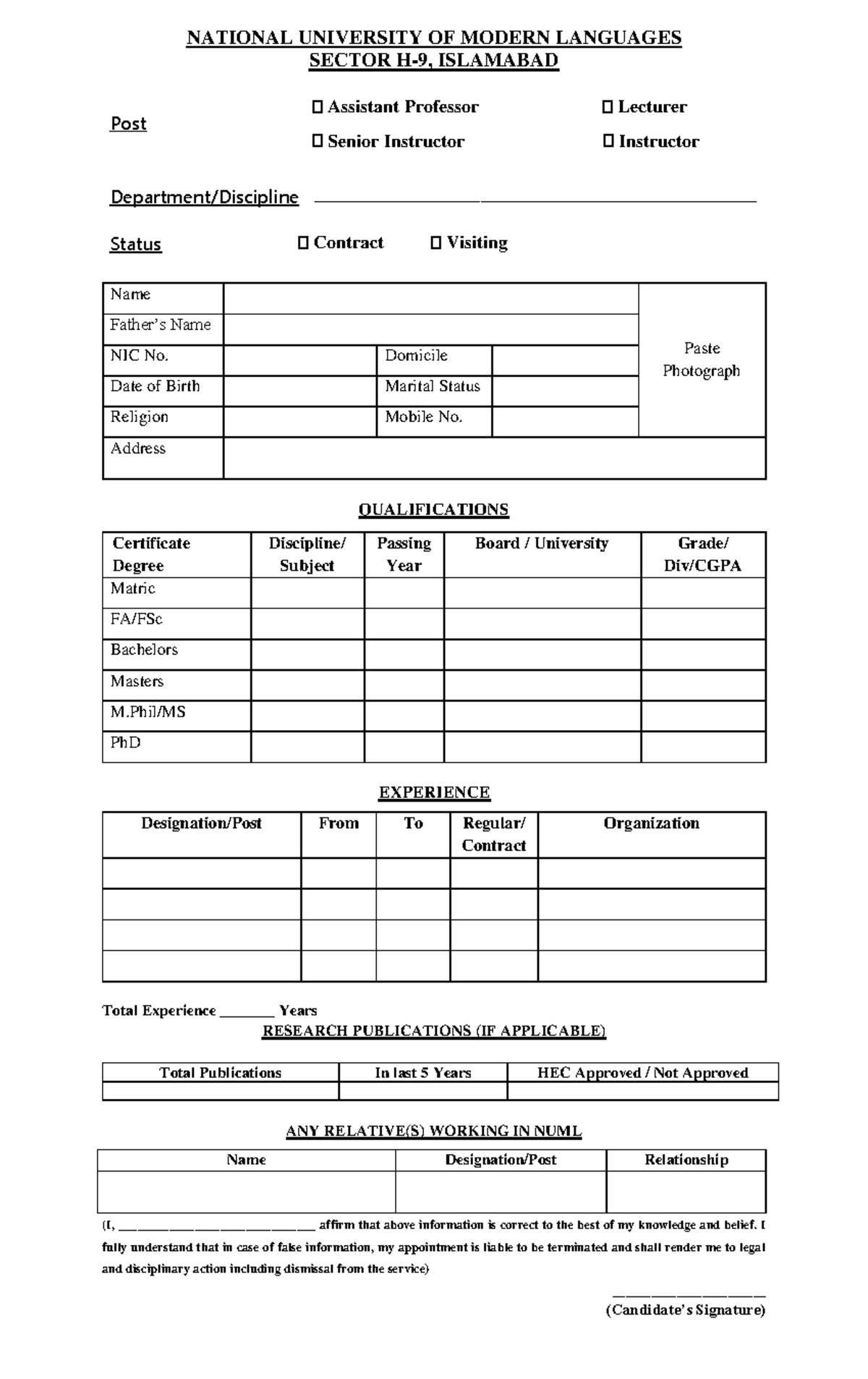 1627273986 Application Form visitingLe - NATIONAL UNIVERSITY OF MODERN ...