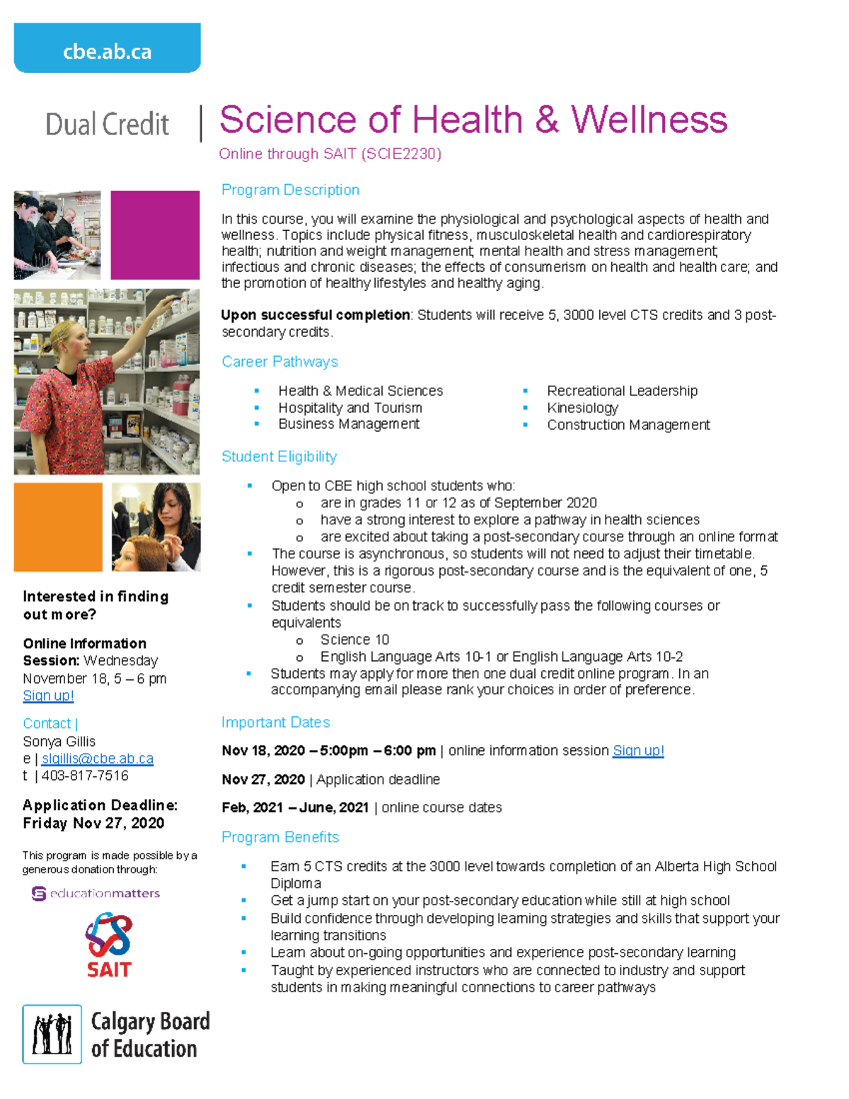 Science of Health and Wellness - This program is made possible by a ...