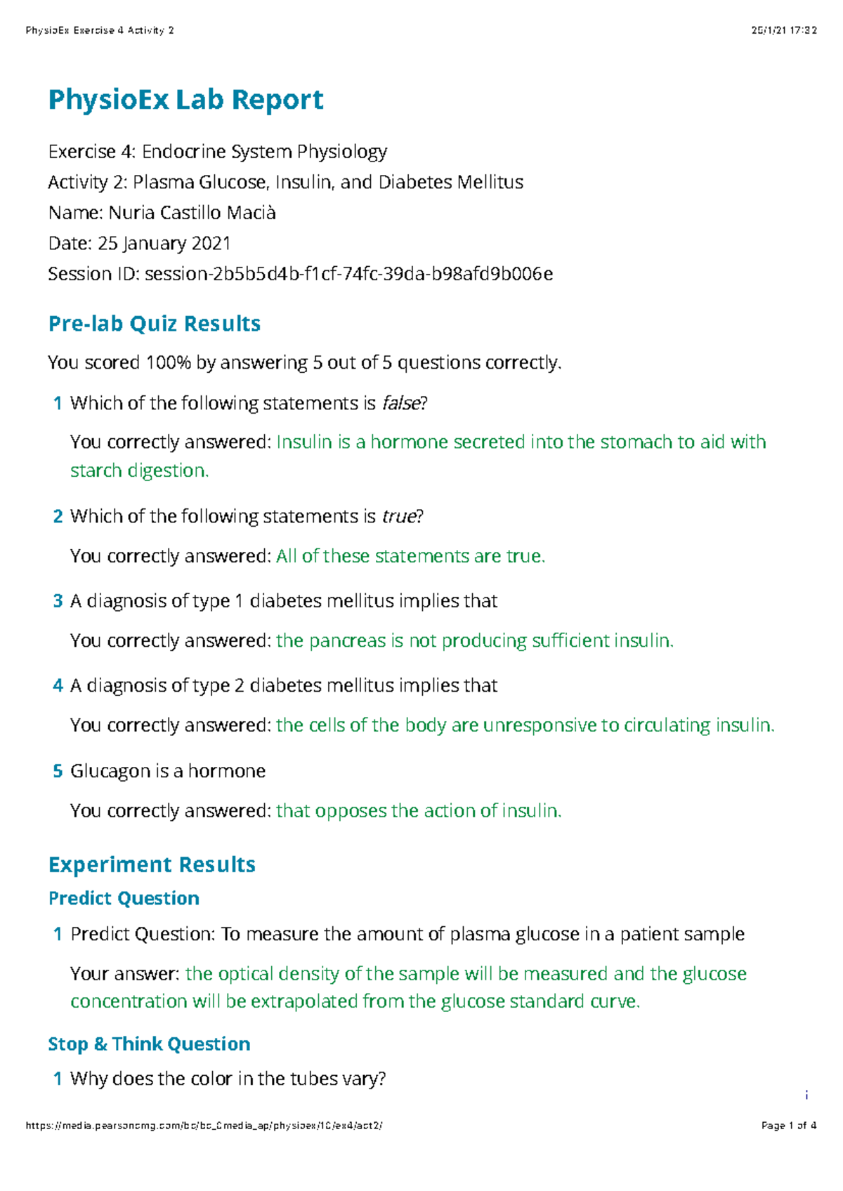 Physio Ex Exercise 4 Activity 2 - PhysioEx Lab Report Exercise 4 ...