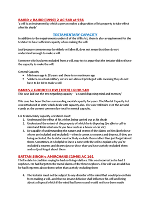 Introduction to Wills - Law of Succession Lecture One What to consider ...