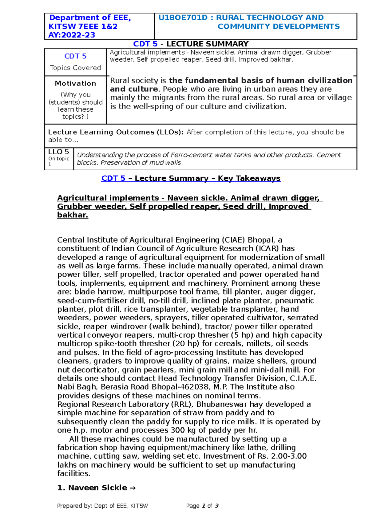 RTCD CDT 5 22-23 - Eee - Department of EEE, KITSW 7EEE 1& AY:2022 ...