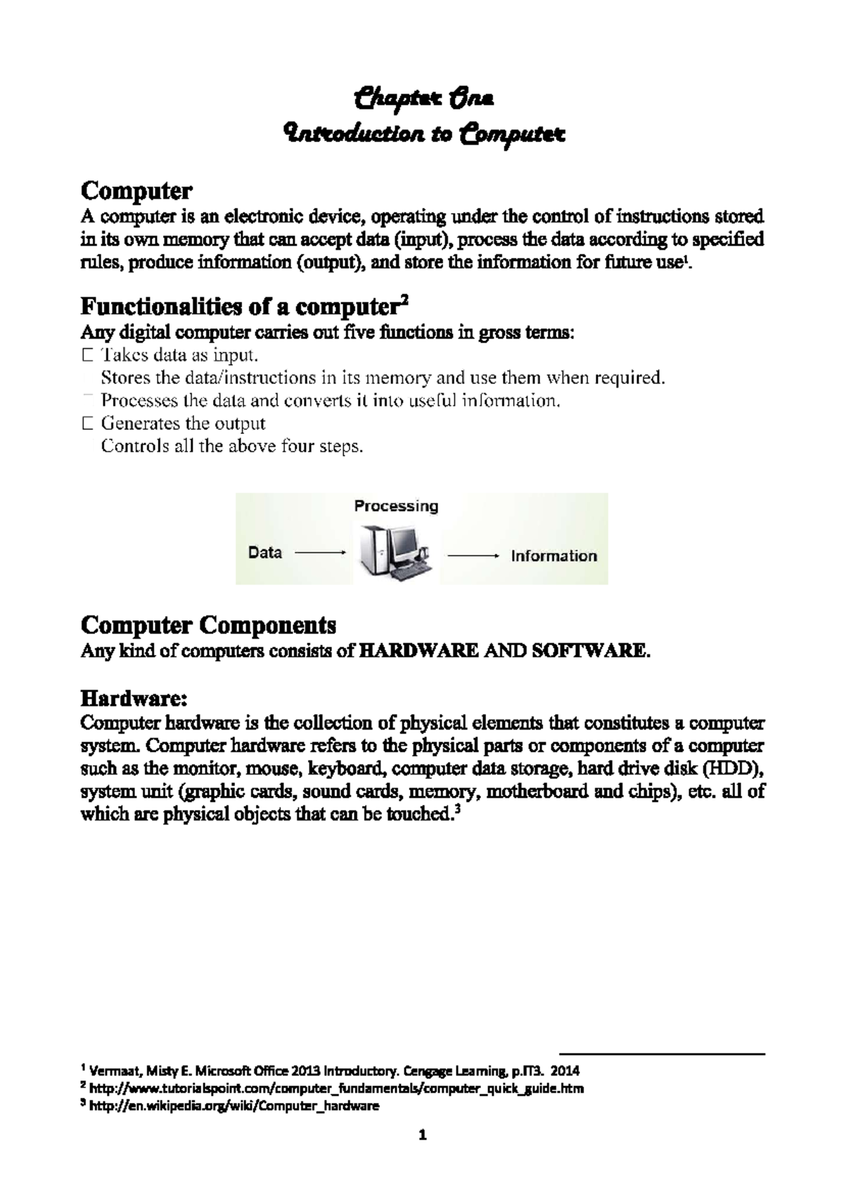 BCA Notes Chapter 1 - BCA1525 - Studocu