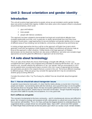 W302 unit 1 - notes - Unit 1: Equity – law and idea Initial units of ...