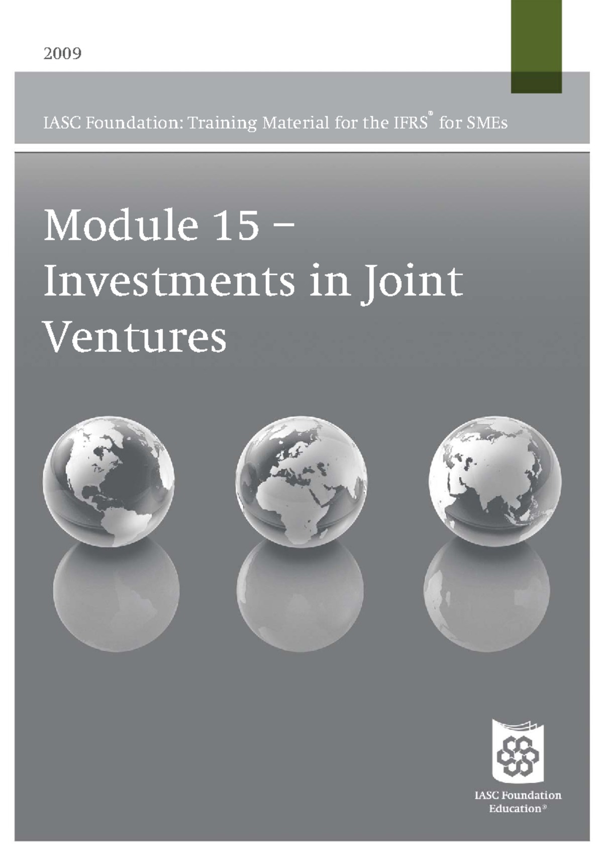 Module 15 version 2010 2 - 2009 IASC Foundation: Training Material for ...