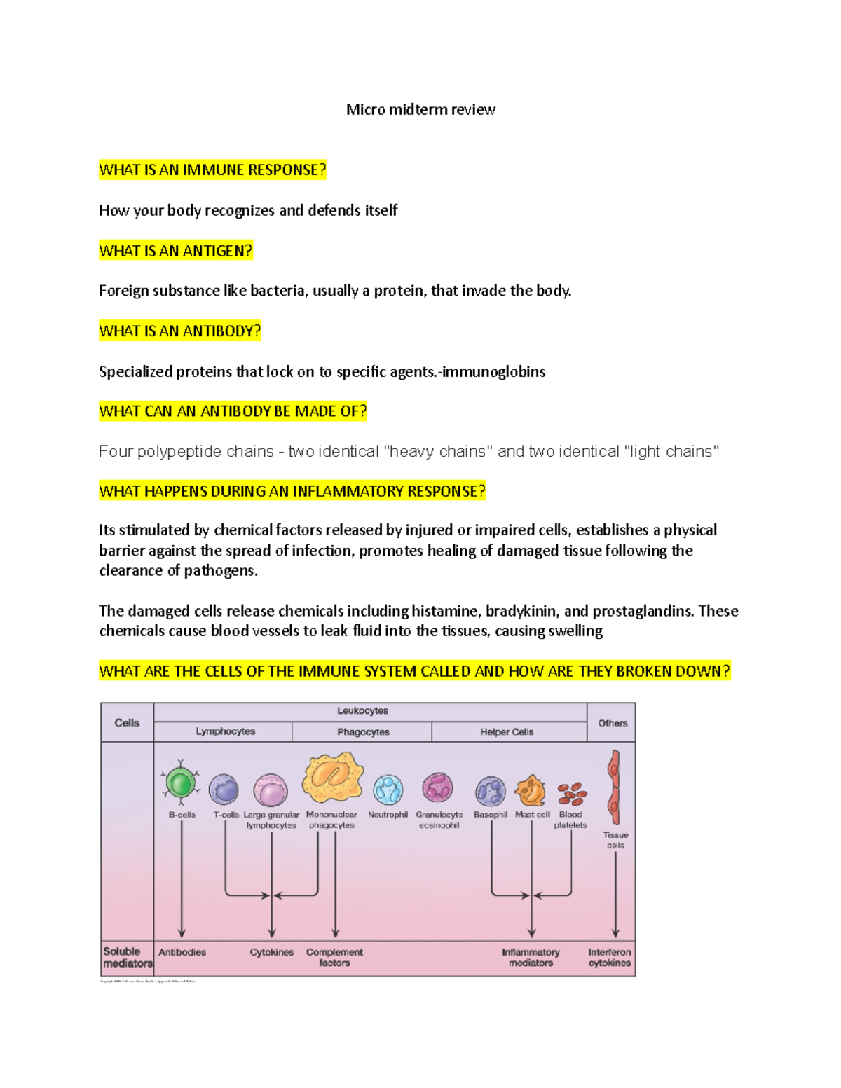 Micro midterm review - BIOL1210 - Studocu