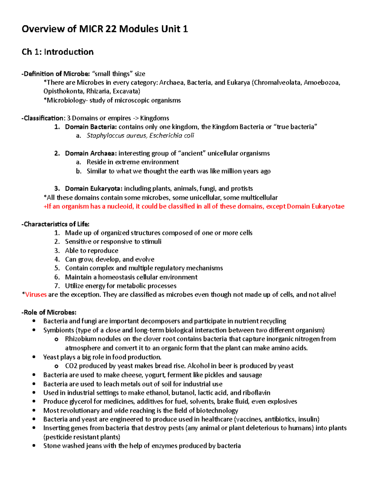 Overview of MICR 22 Unit 1 - Overview of MICR 22 Modules Unit 1 Ch 1 ...