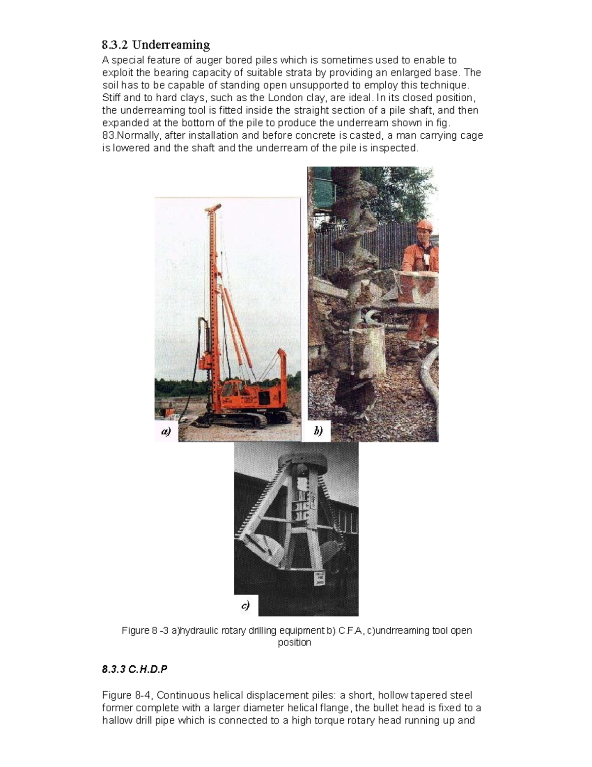 Advance foundation engineering section (16) - 8.3 Underreaming A ...