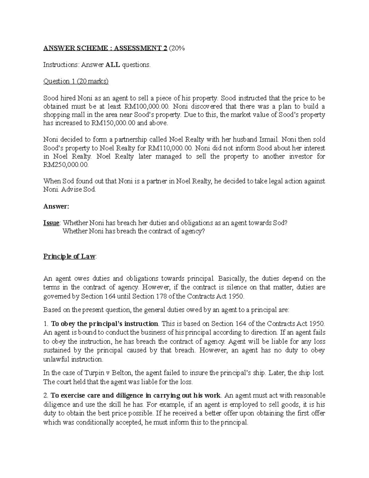 Answer Scheme Assessment 2 - ANSWER SCHEME : ASSESSMENT 2 (20% ...