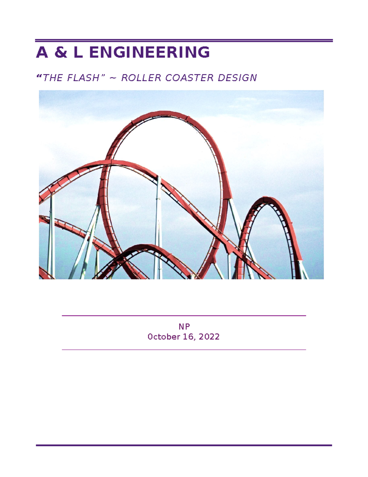 Project Three P - A mock proposal for a new Roller Coaster with a ...