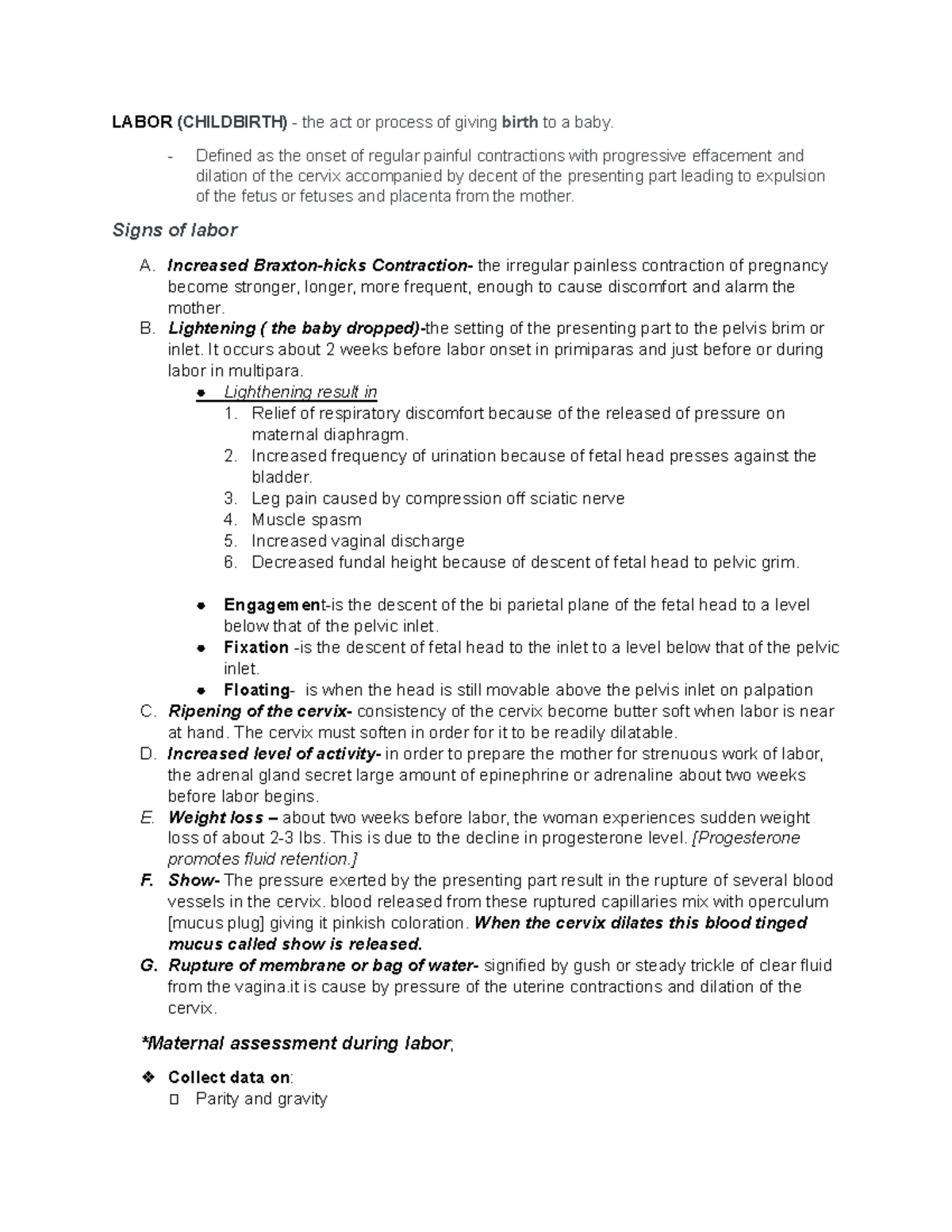 Labor - LABOR (CHILDBIRTH) - the act or process of giving birth to a ...