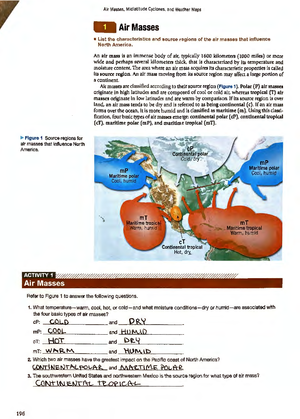 ESCI 1020 Online / Lab Manual / Air Masses, Midlatitude Cyclones, and ...