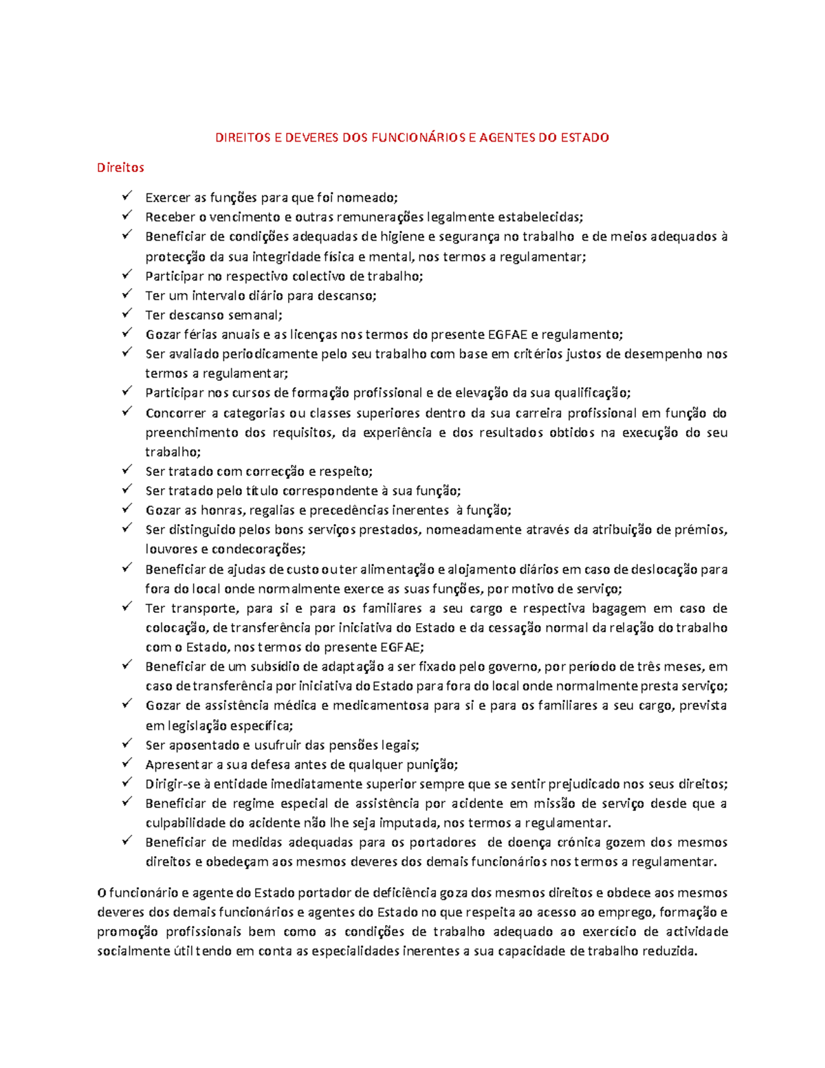 Direitos+E+ Deveres+DOS+ Funcionários+E+ Agentes+DO+ Estado - DIREITOS ...