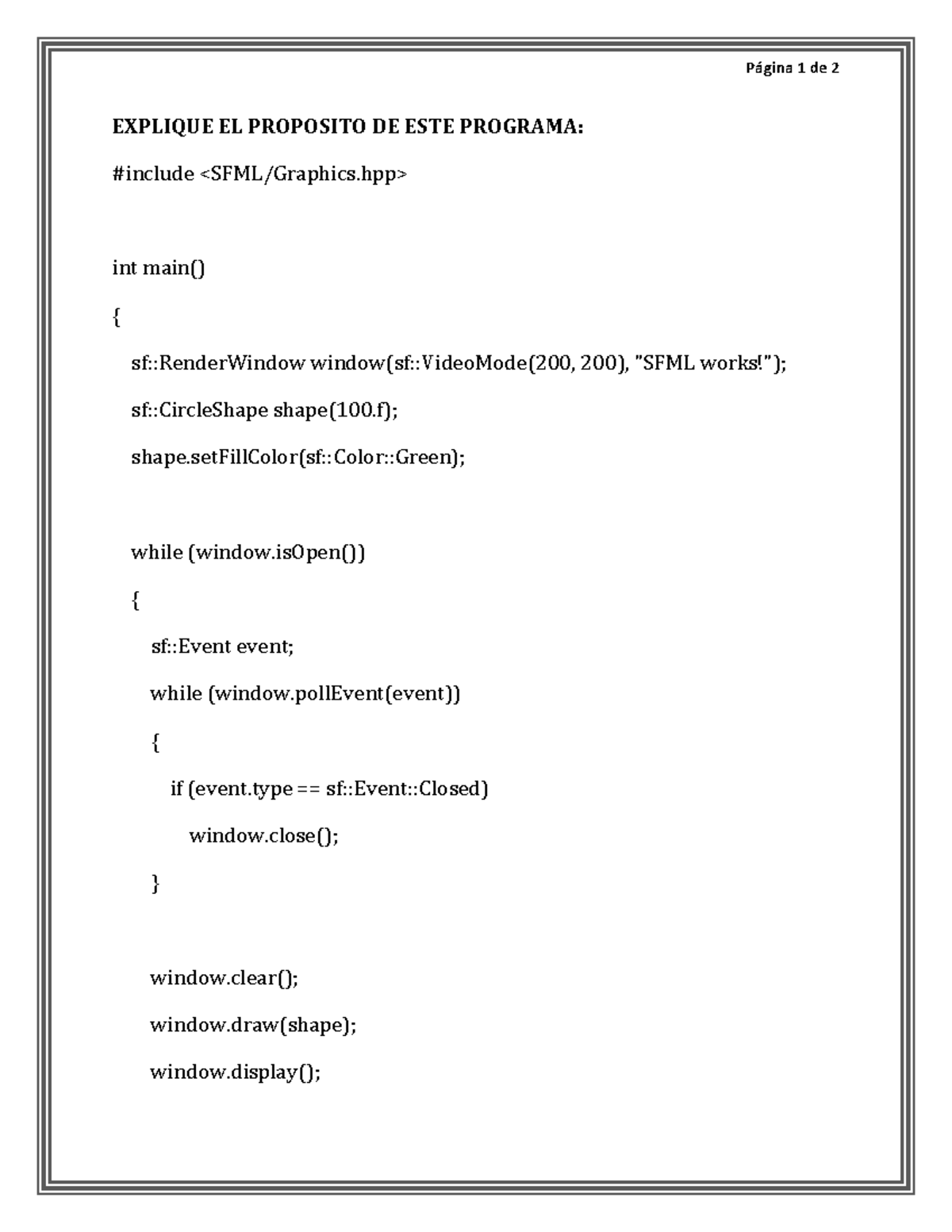 Codigo de Programa - hhhhh - Página 1 de 2 EXPLIQUE EL PROPOSITO DE ESTE PROGRAMA: #include ...