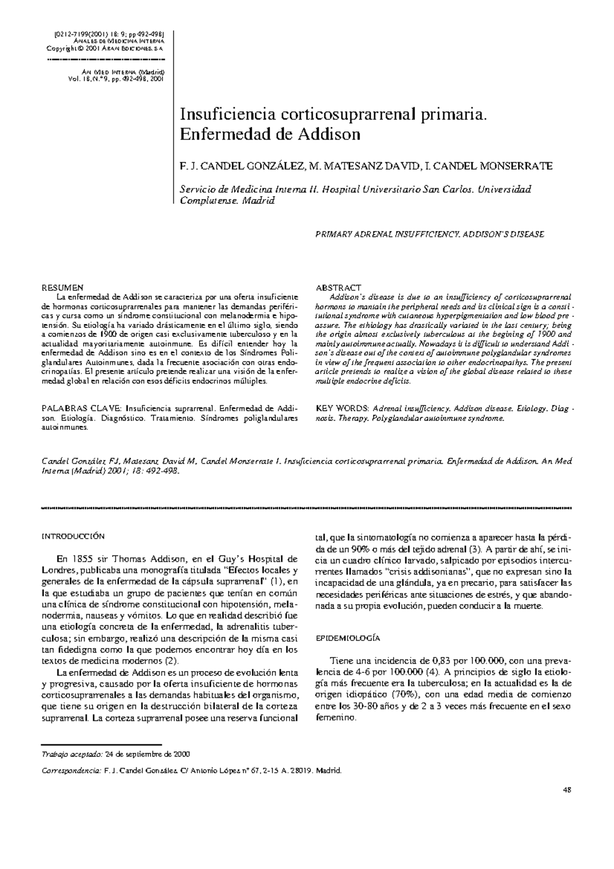 Enfermedad de addison, caracteristicas y problematicas - INTRODUCCIÓN ...