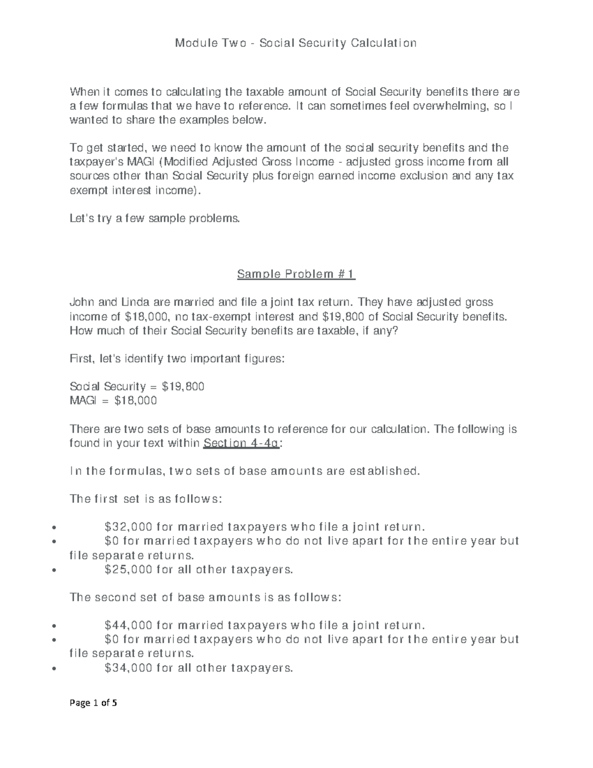 Module Two Handout for Social Security - ACC330 - SNHU - Studocu
