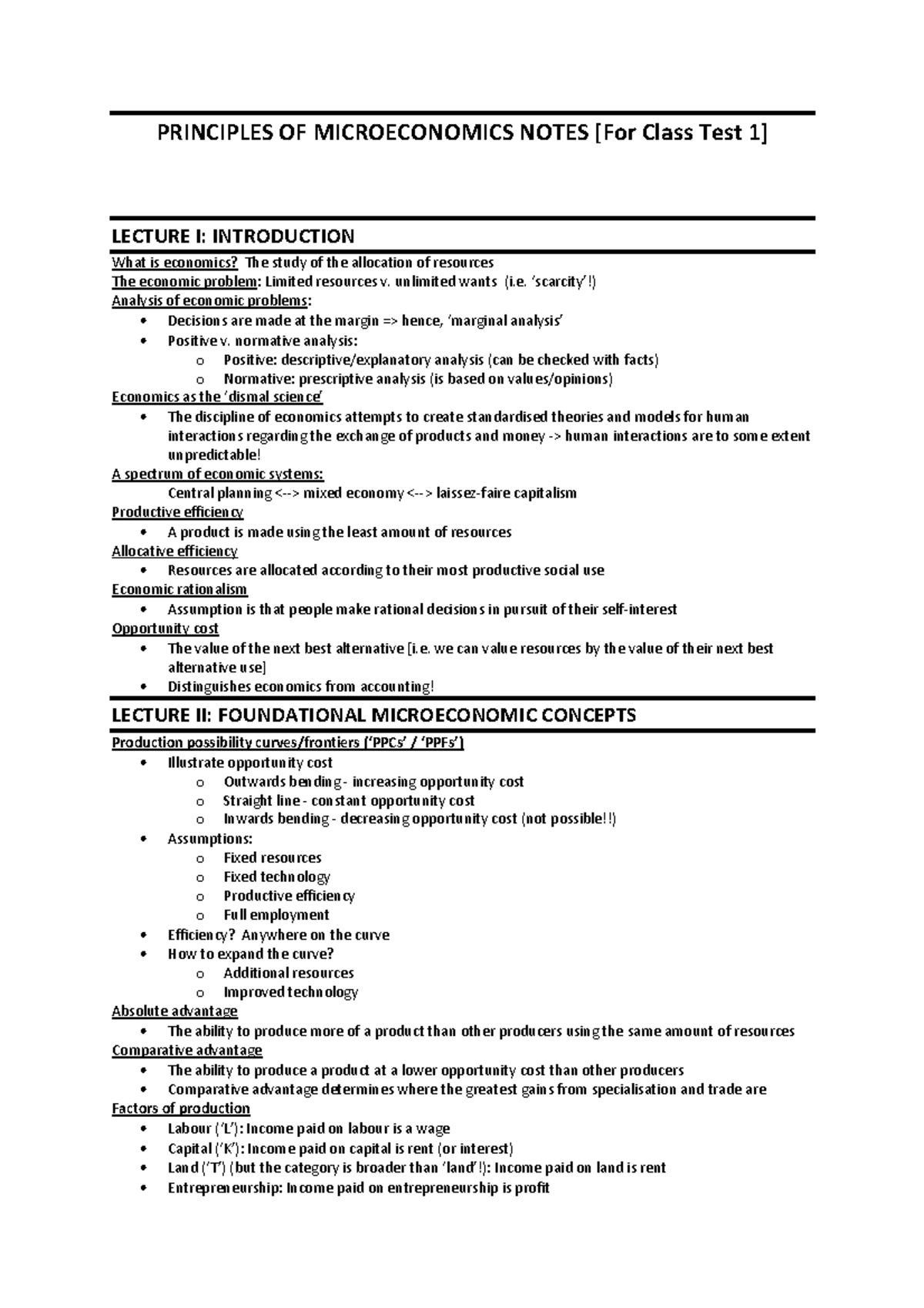 Principles-of-Microeconomics-Notes-for-Class-Test-1 edited - PRINCIPLES ...