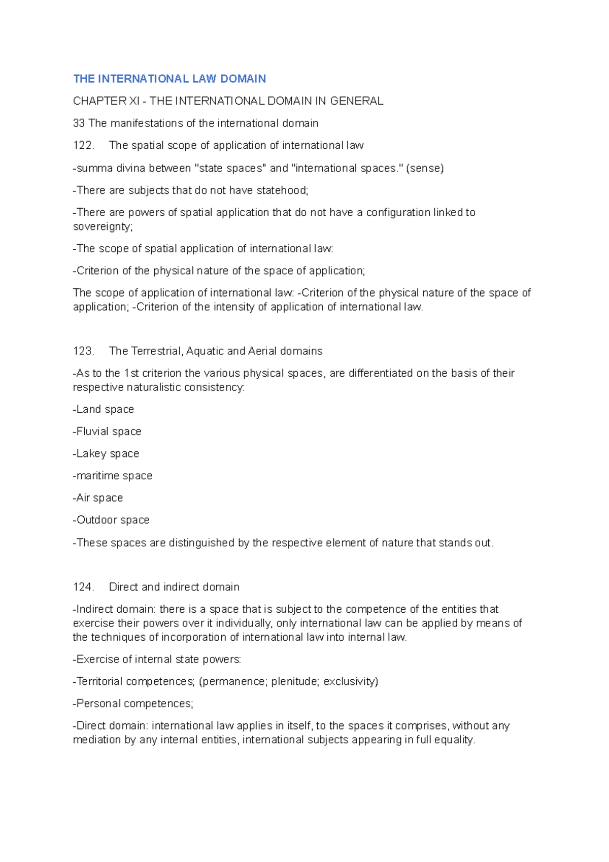 THE International LAW Domain 8 - THE INTERNATIONAL LAW DOMAIN CHAPTER ...