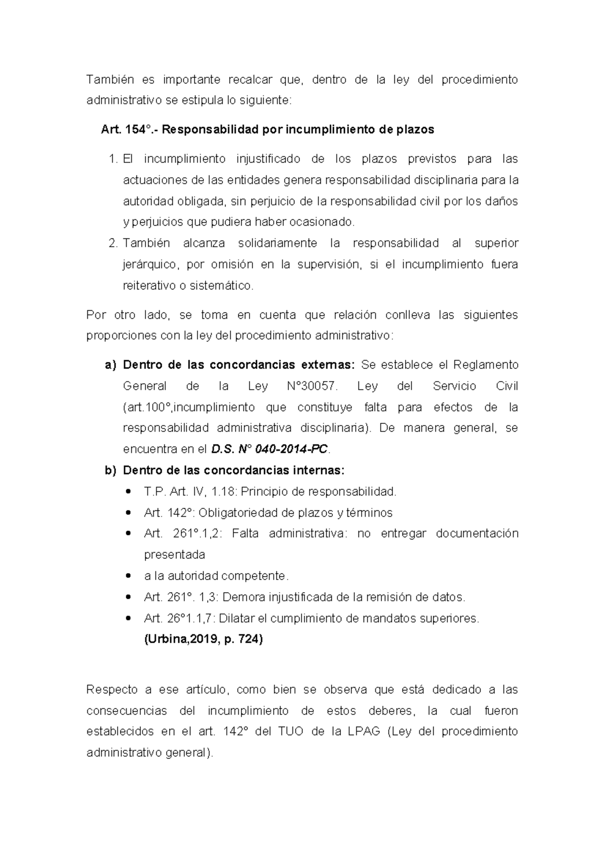 Art. 154° - Apuntes respecto al art. 154° - También es importante ...
