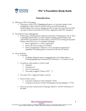 Course outline ITIL-4 - Course Outline ITIL 4 Foundation 06 Jan 2021 ...