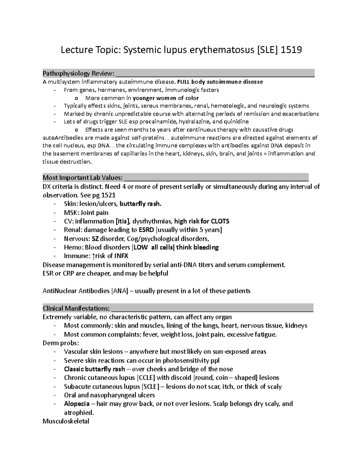 Systemic Lupus Erythematosus [SLE] - FULL body autoimmune disease ...