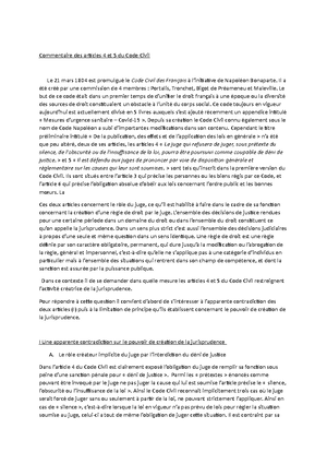 Commentaire de l’article 2 du Code civil - Sarah Bouaoun Commentaire de ...