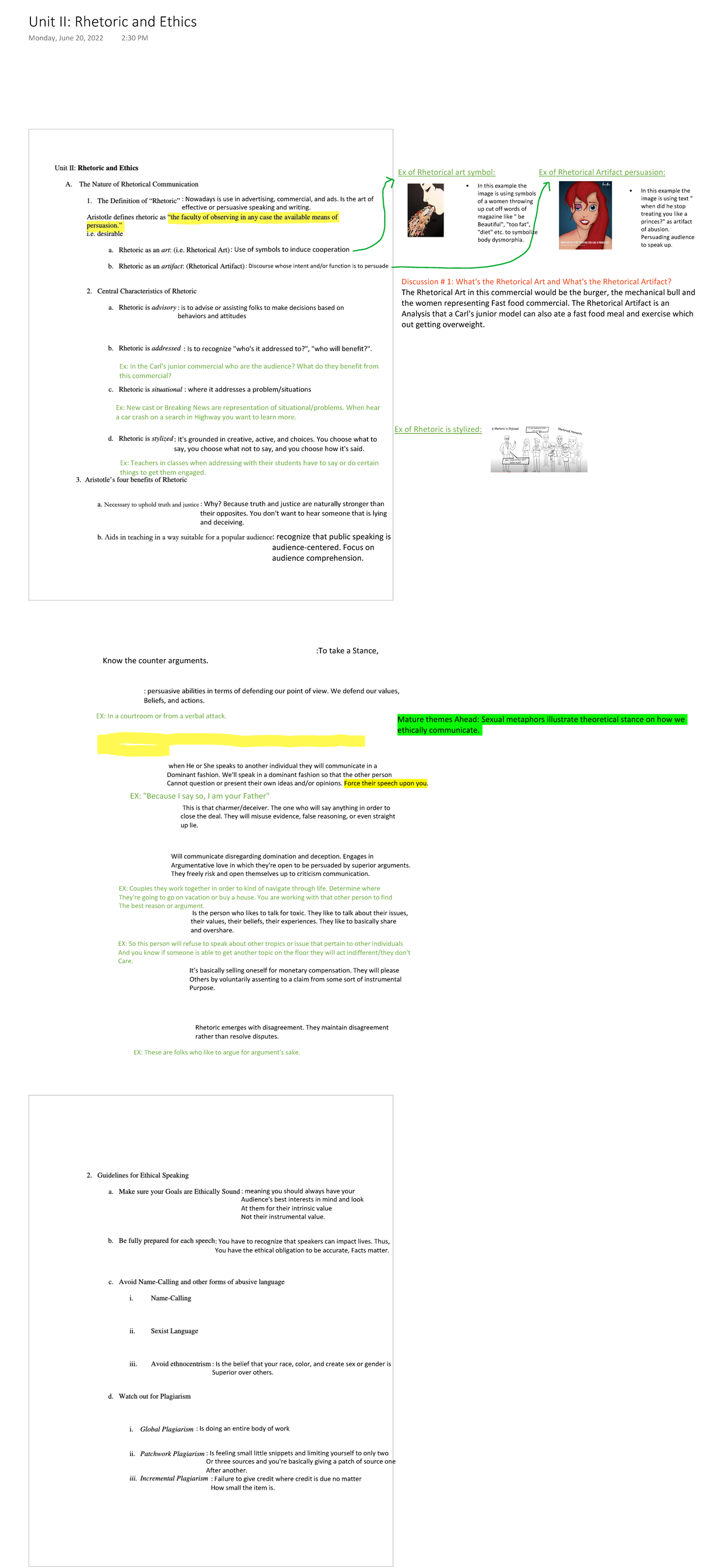 Unit II Rhetoric and Ethics - : Nowadays is use in advertising ...