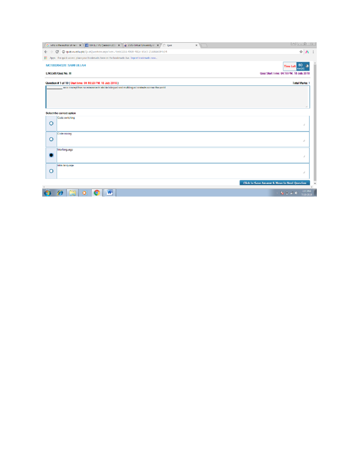 ENG506 Quiz-III Saif Shah Sami.docx · version 1 - EDU 403 art craft and calligraphy - Studocu