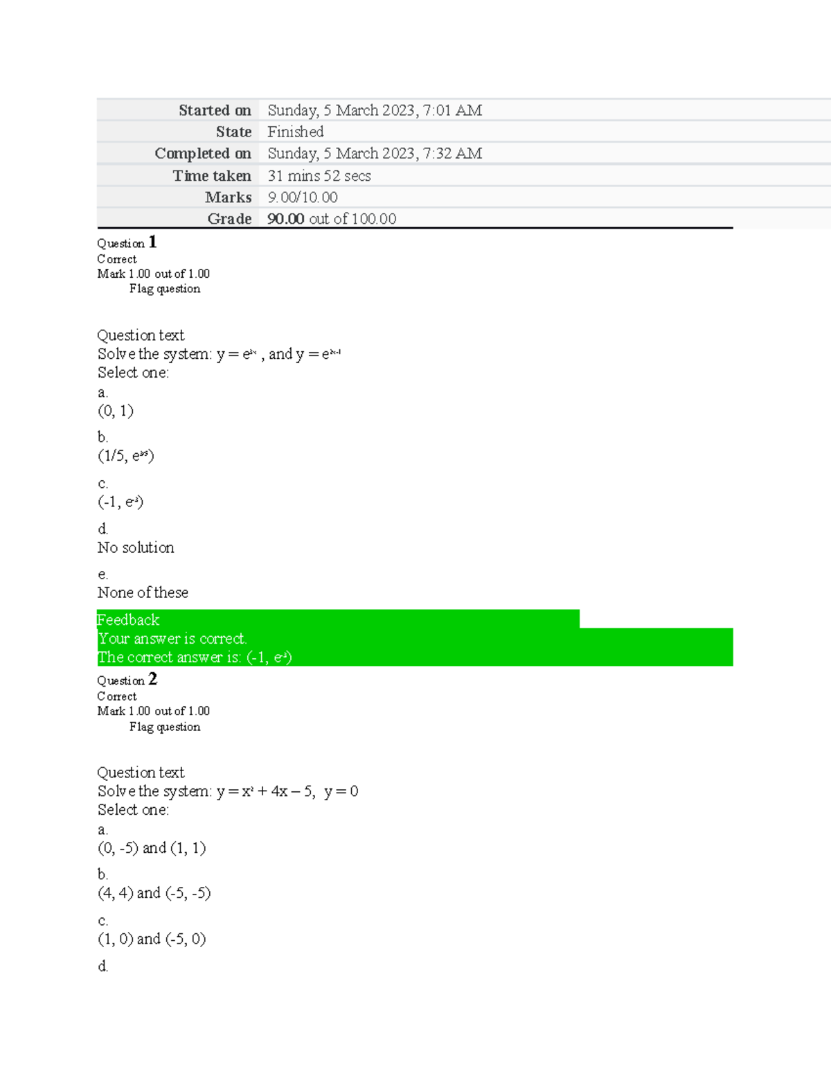 Graded QUIZ UNIT 6 - Started on Sunday, 5 March 2023, 7:01 AM State ...
