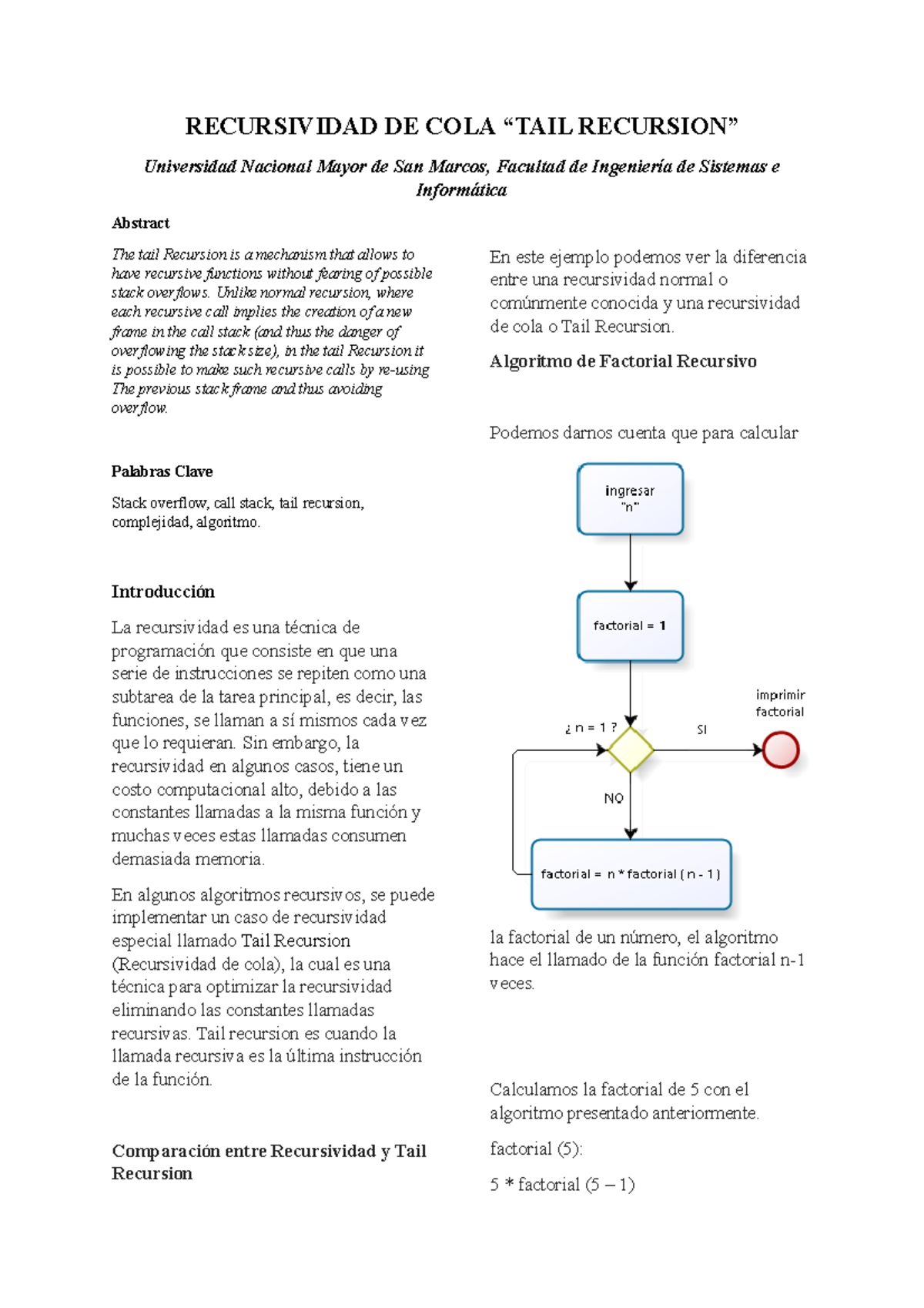 Recursividad DE COLA - RECURSIVIDAD DE COLA “TAIL RECURSION ...