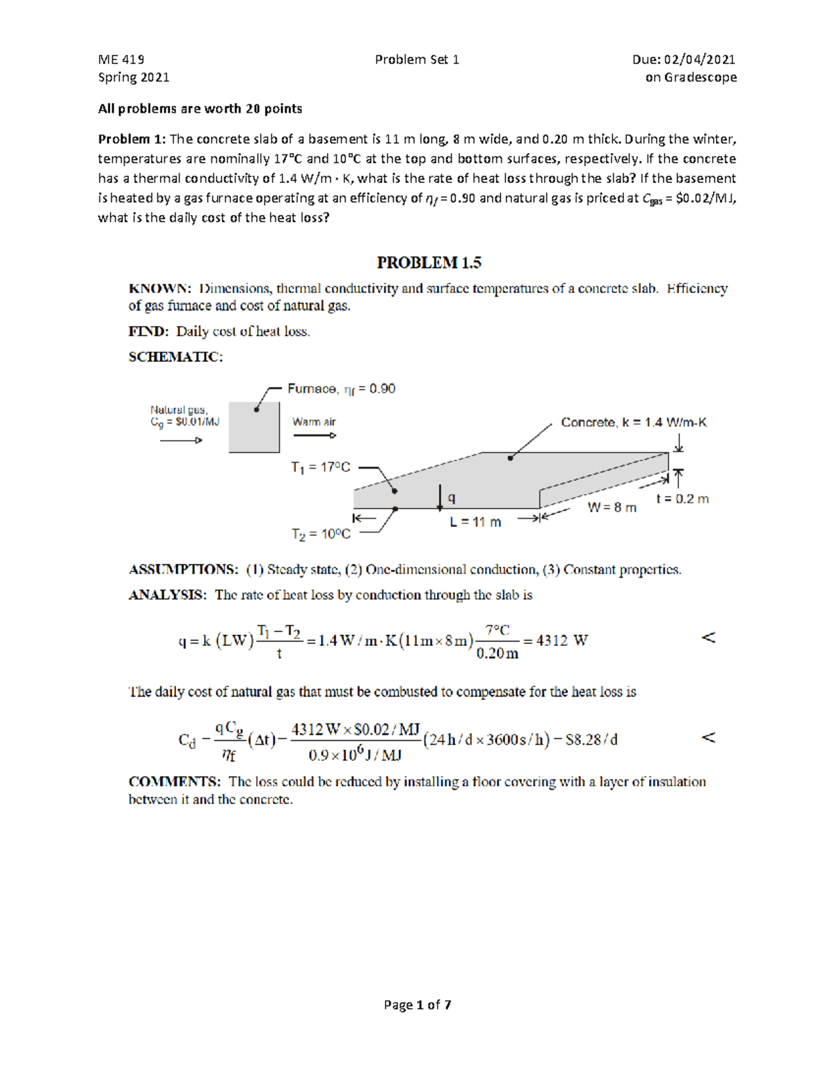 ME419 SP2021 Problem Set 1 with solutions - Spring 2021 on Gradescope All problems are worth 20 ...
