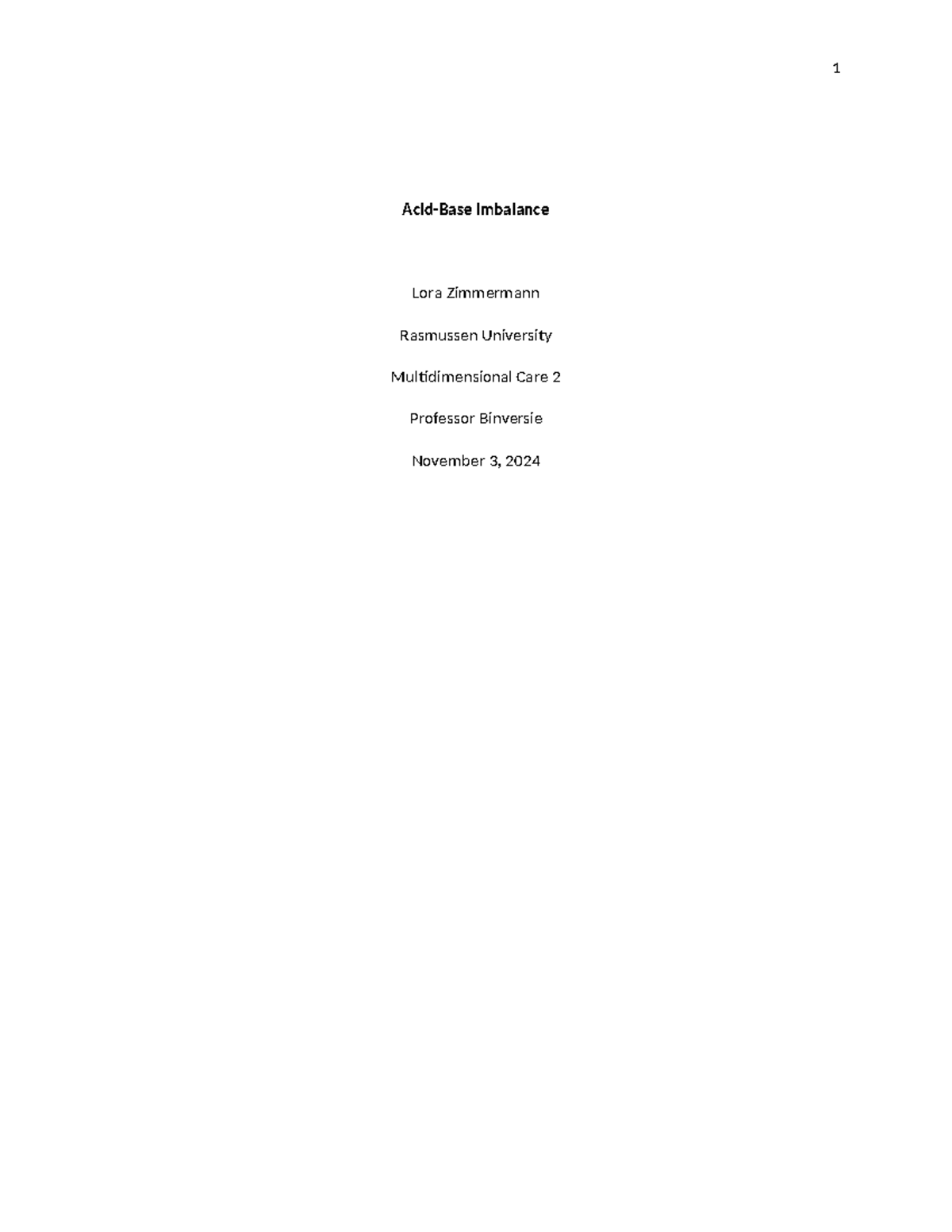 APA Paper Template 07262022 - Acid-Base Imbalance Lora Zimmermann ...