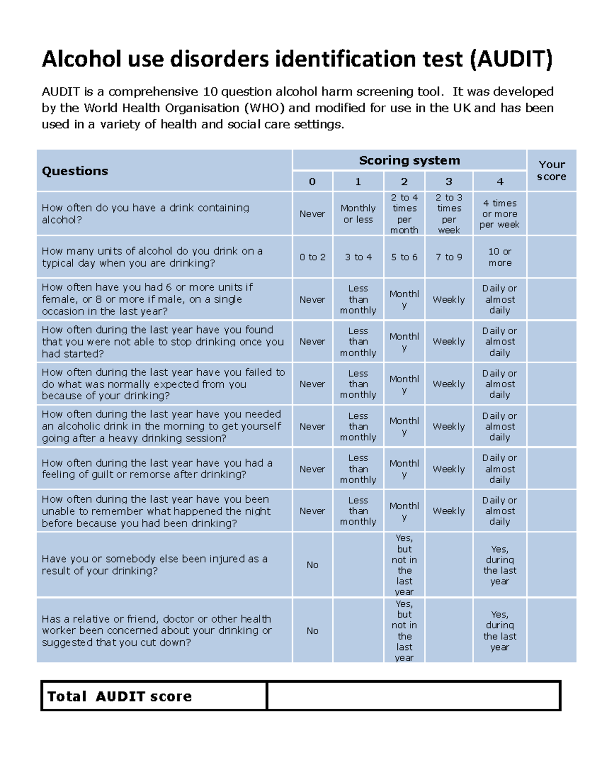 Alcohol-use-disorders-identification-test- Audit for-print - Alcohol ...