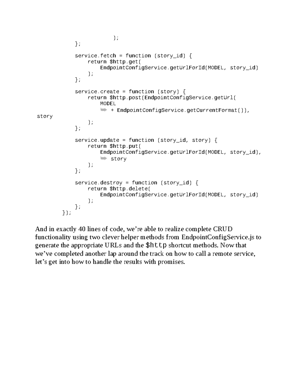 Web devlopment in Angular JS in Action - ); }; service = function (story_id) { return $http ...