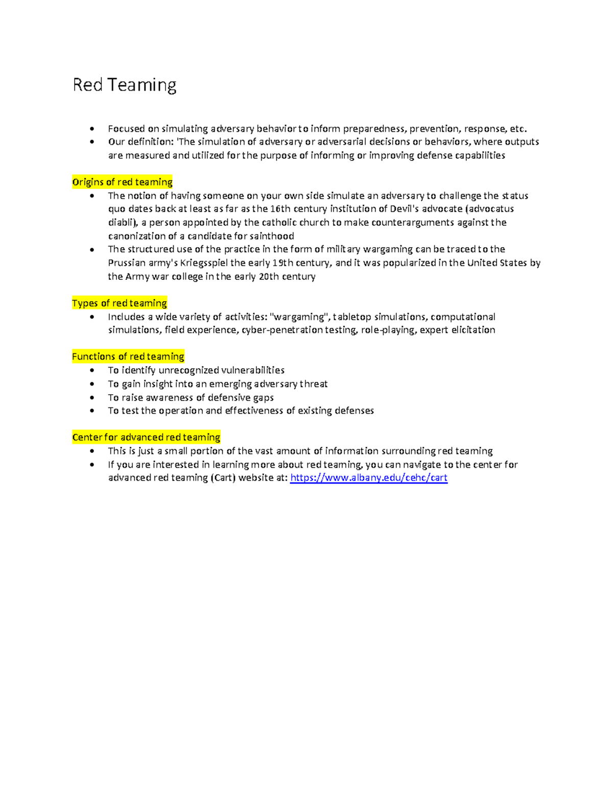 Red Teaming - Red Teaming • Focused on simulating adversary behavior to ...