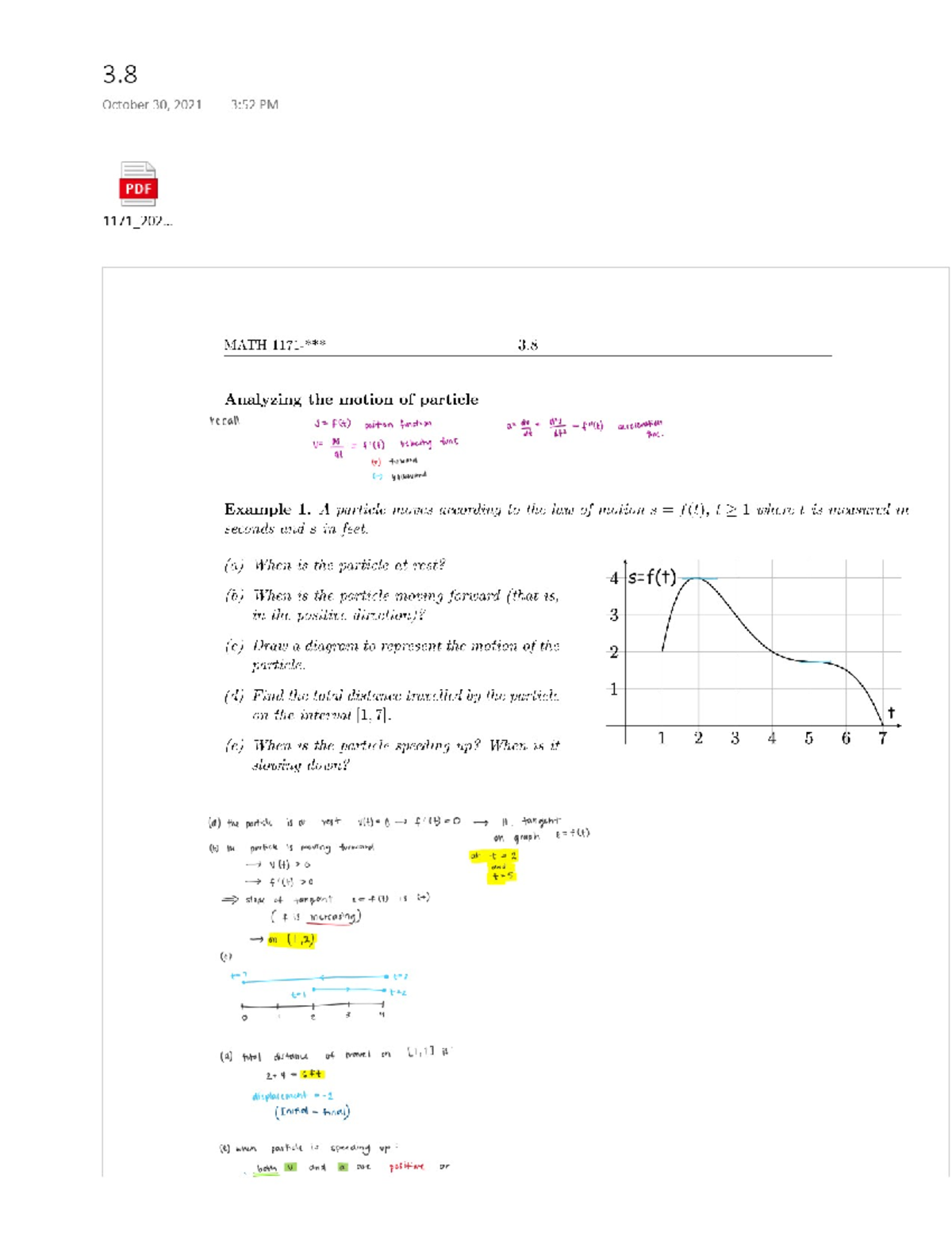 Calculus 1 Lecture Notes 3.8 - MATH 1171 - Studocu