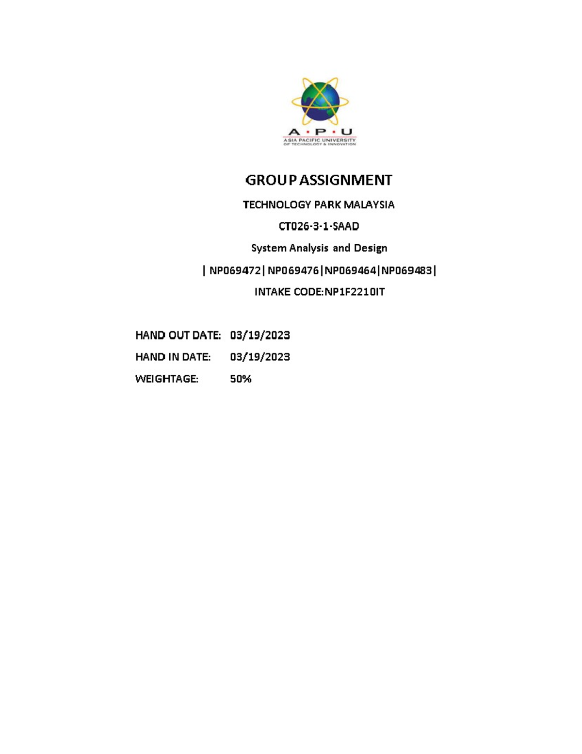 SAAD Assignment - wedwed wed dwe dew d - 2 Introduction Your Dream was ...