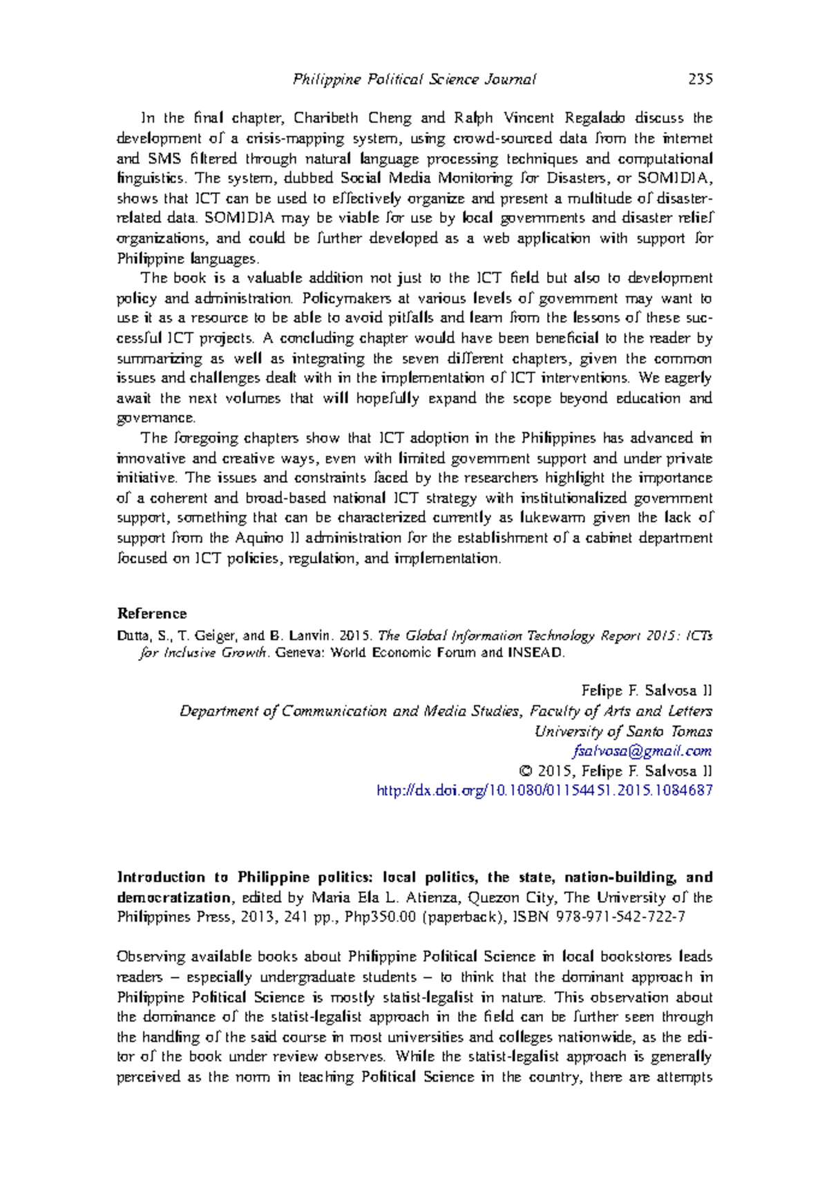 Historical Struc - hjsahjshajsa - In the final chapter, Charibeth Cheng ...