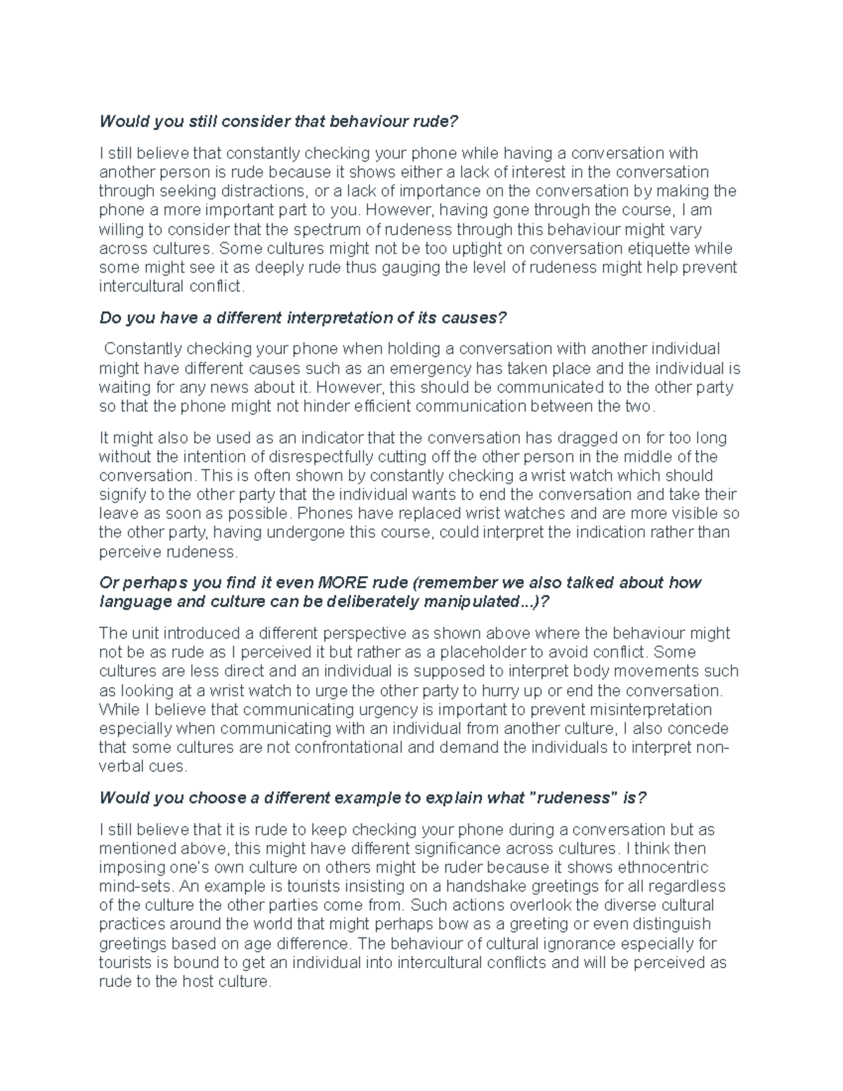 Olet1115 final discussion - Would you still consider that behaviour ...