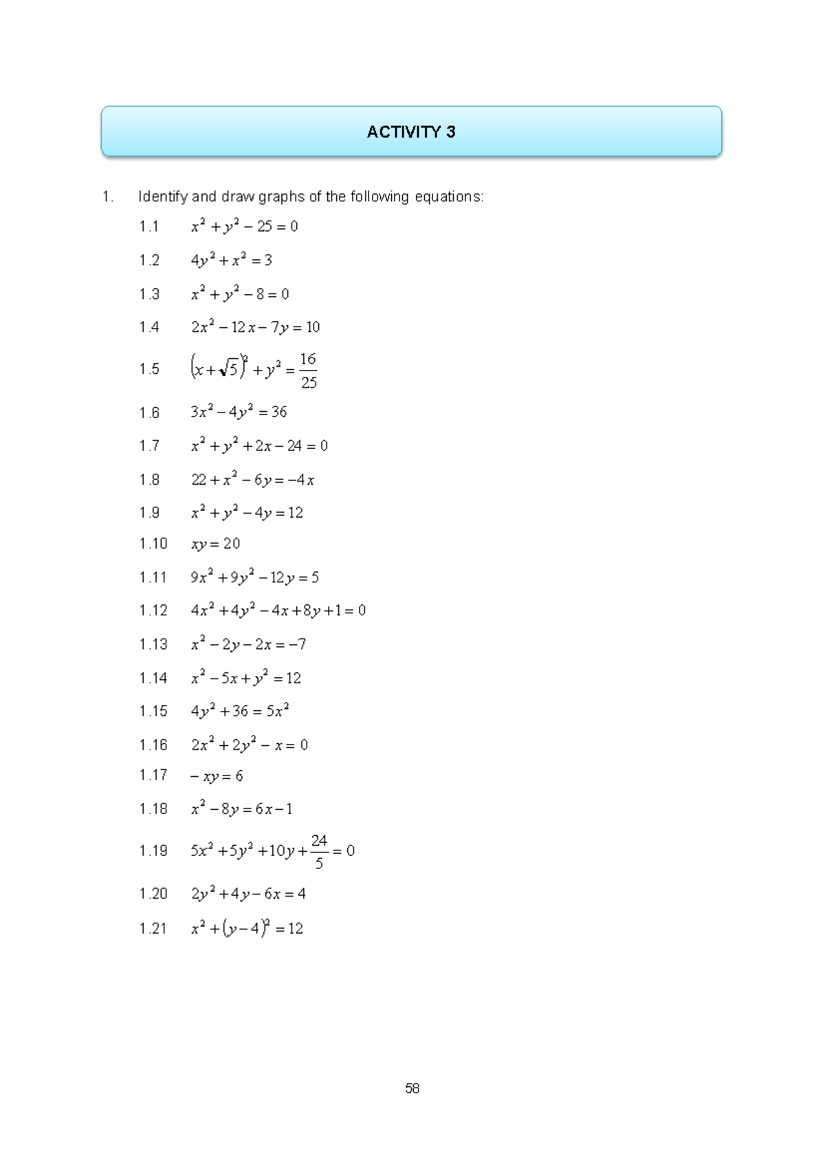 Binomial Theorem - Find an equation in standard form of the circle ...