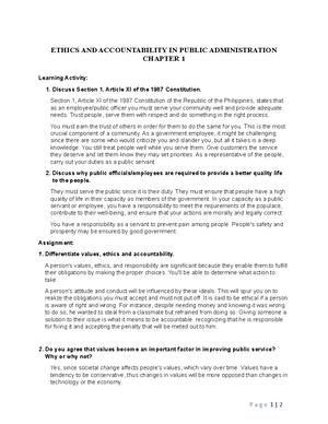 Ethics and Accountability 4 - ETHICS AND ACCOUNTABILITY IN PUBLIC ...