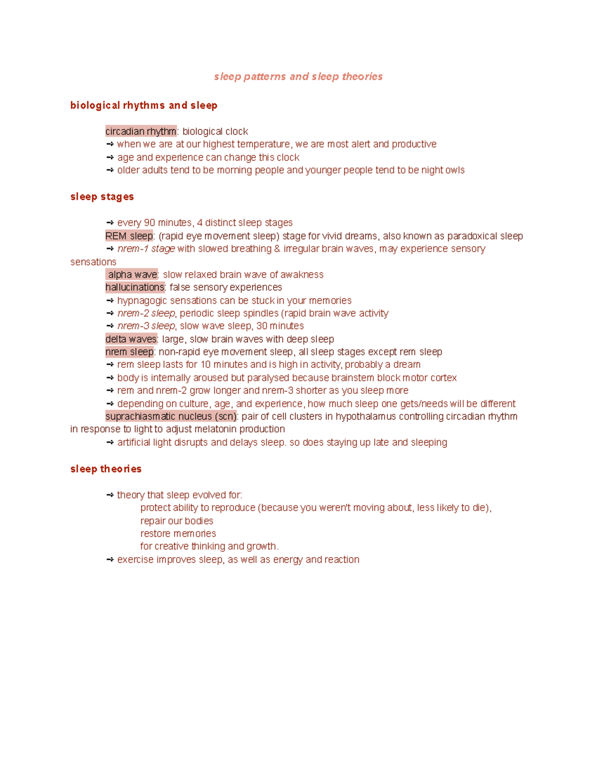 Sleep theories - sleep patterns and sleep theories biological rhythms ...