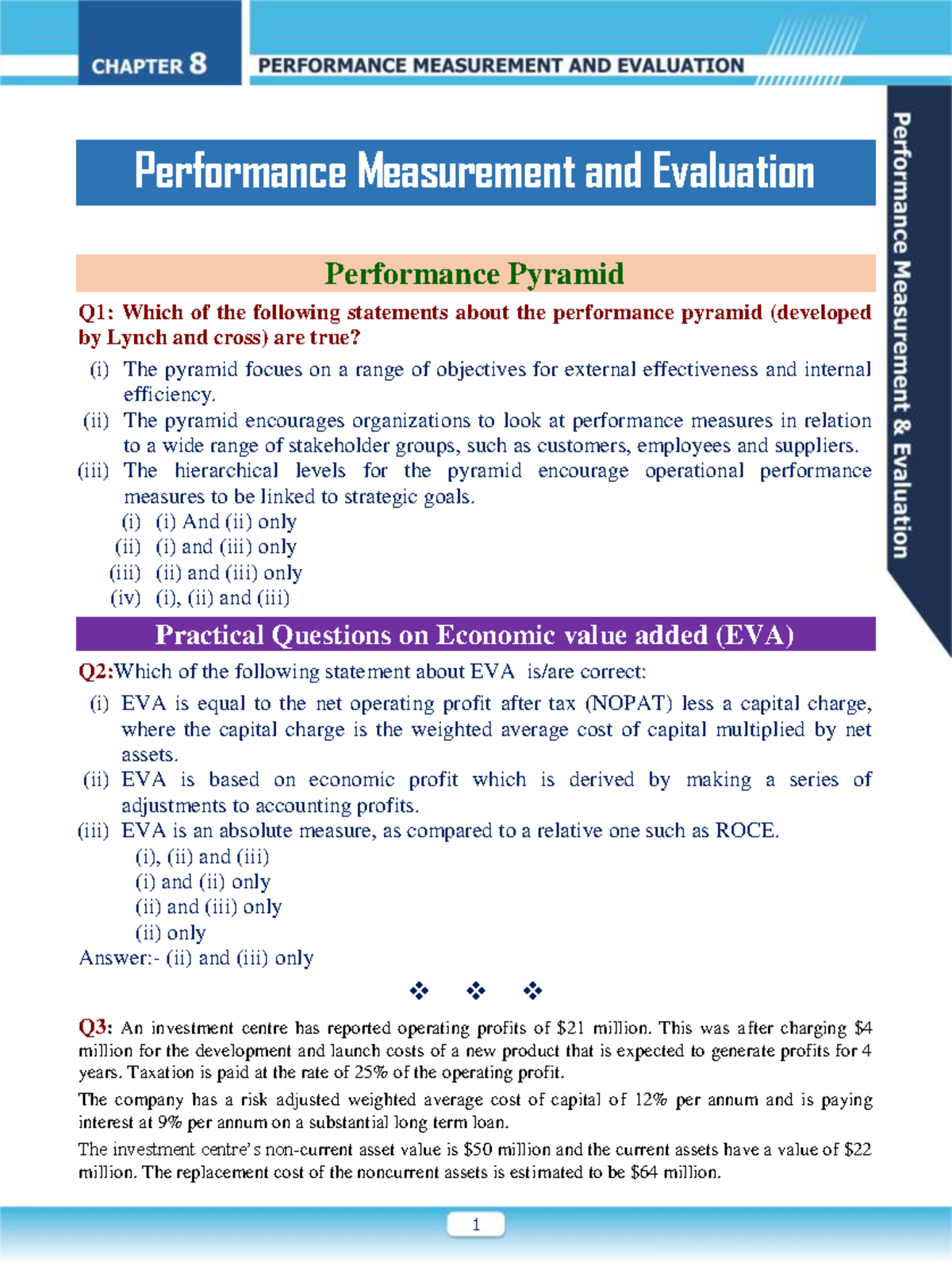 Chapter 8 Performance Measurement Evaluation Nov2020 1 - Performance ...