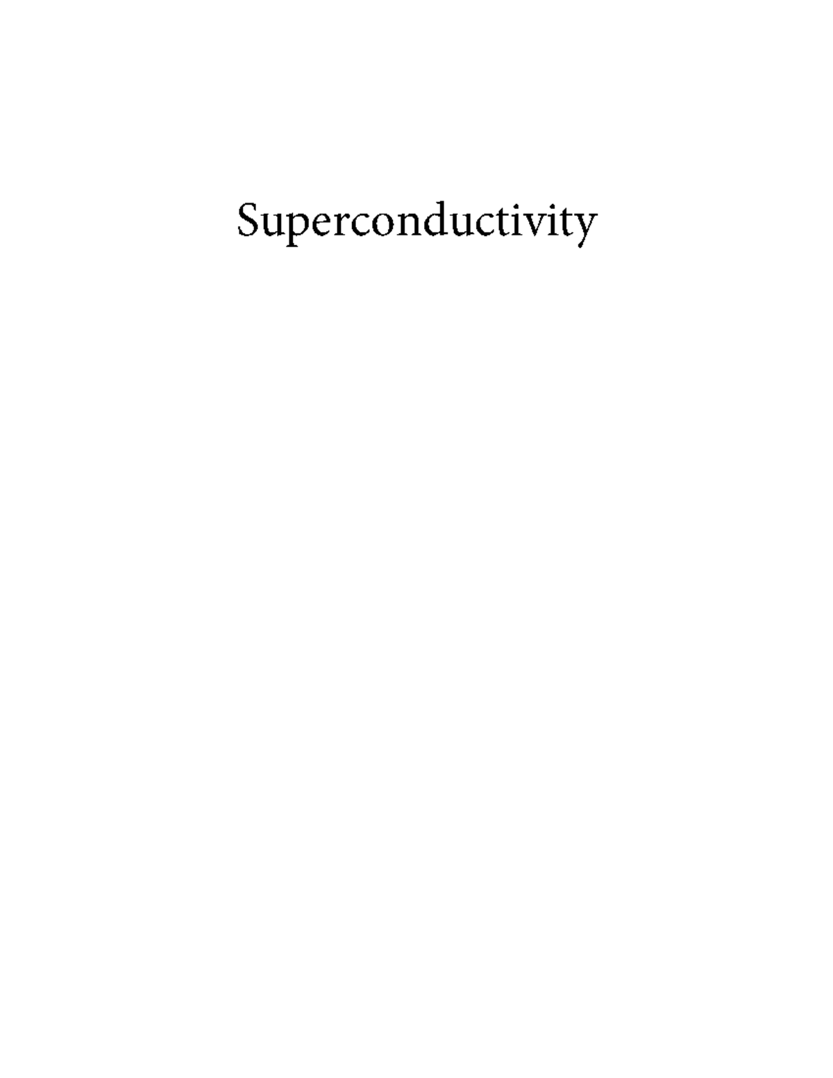 Superconductivity - Physics - GTU - Studocu