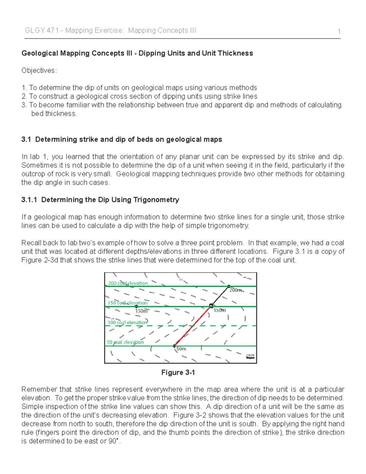 Map Exercise 3 Introduction 2014 - Geological Mapping Concepts III ...