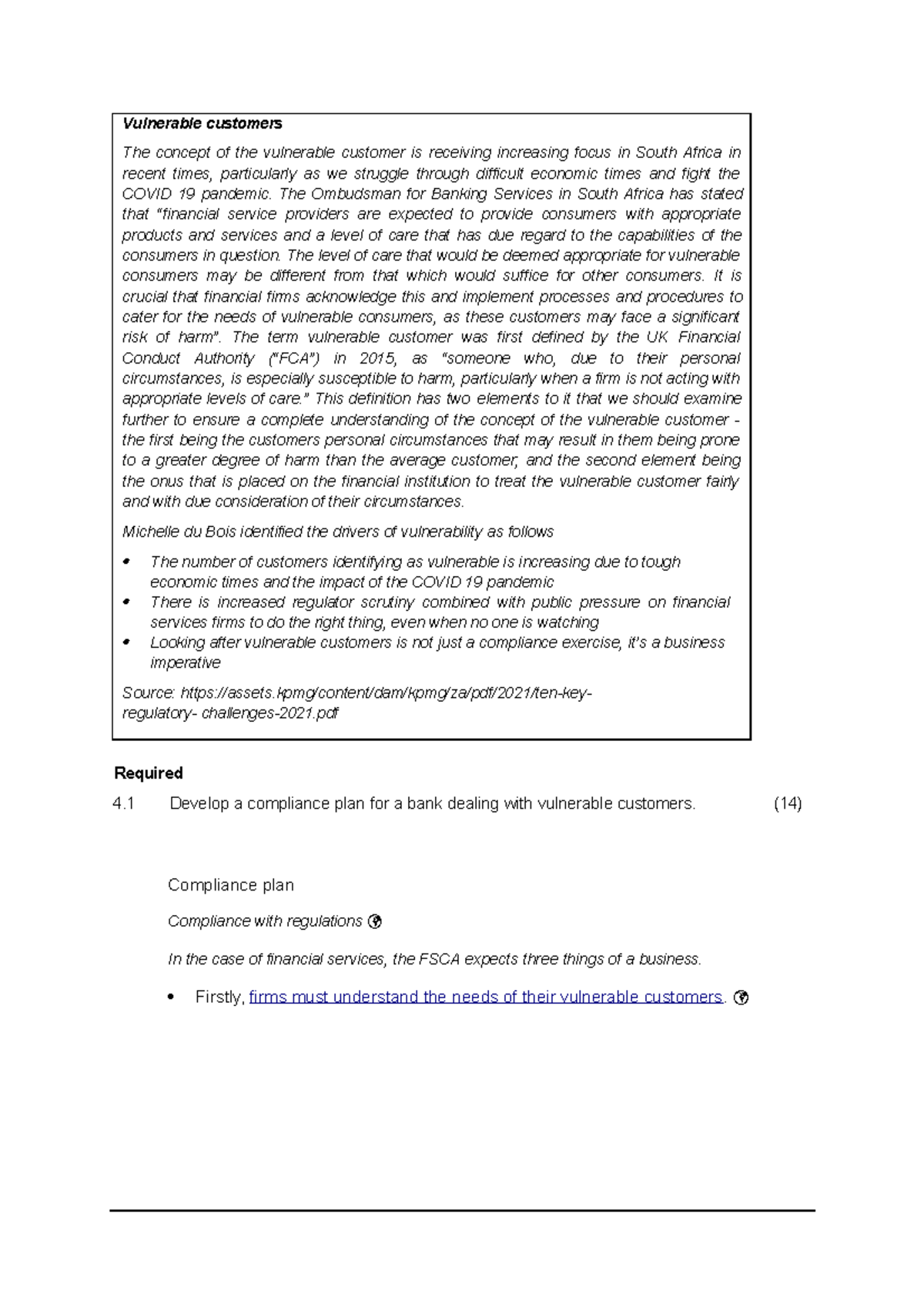 Vulnerable customer Compliance - Vulnerable customers The concept of ...