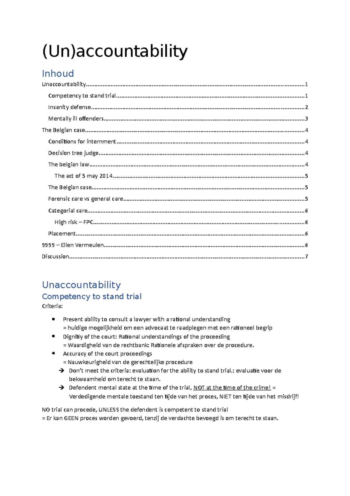 LES 6 unaccountability - (Un)accountability Inhoud - Studocu