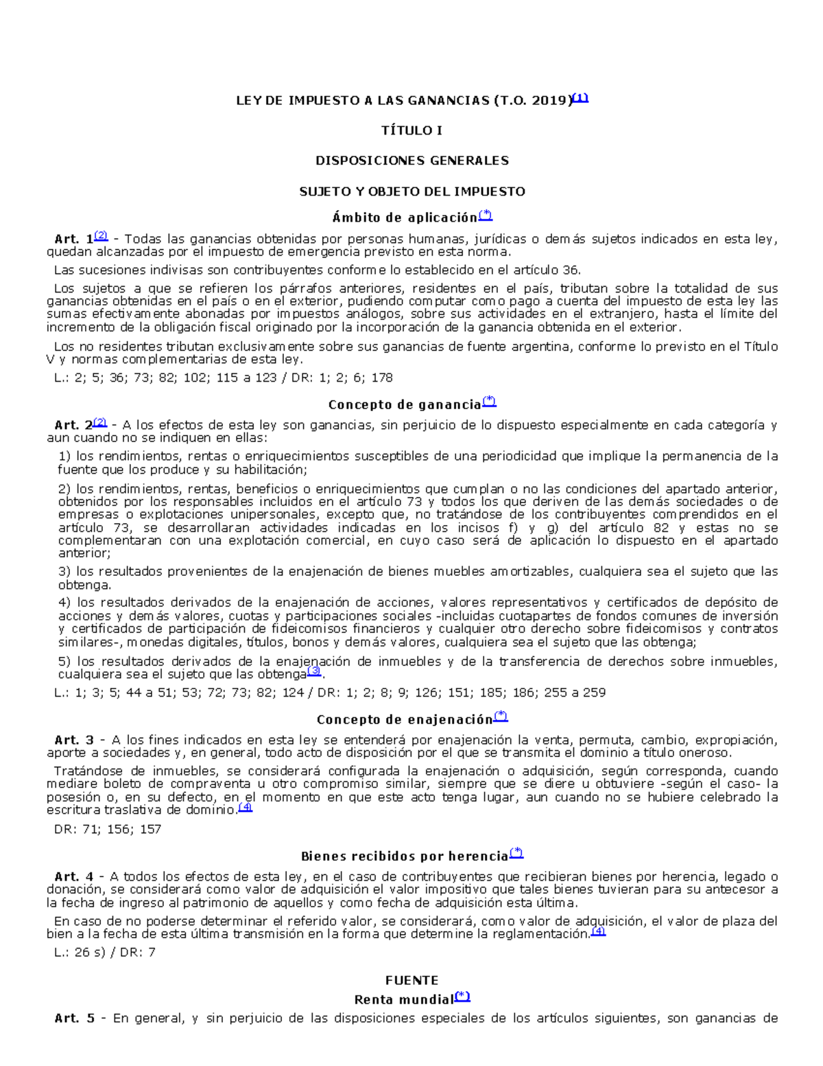 01 Ley Del Impuesto A Las Ganancias Ley De Impuesto A Las Ganancias 9362